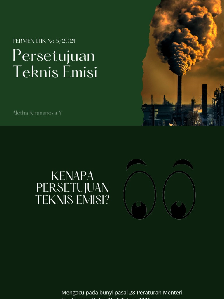 Materi Persetujuan Teknik Emisi Berdasarkan PERMEN LHK No. 5 Tahun 2021 ...
