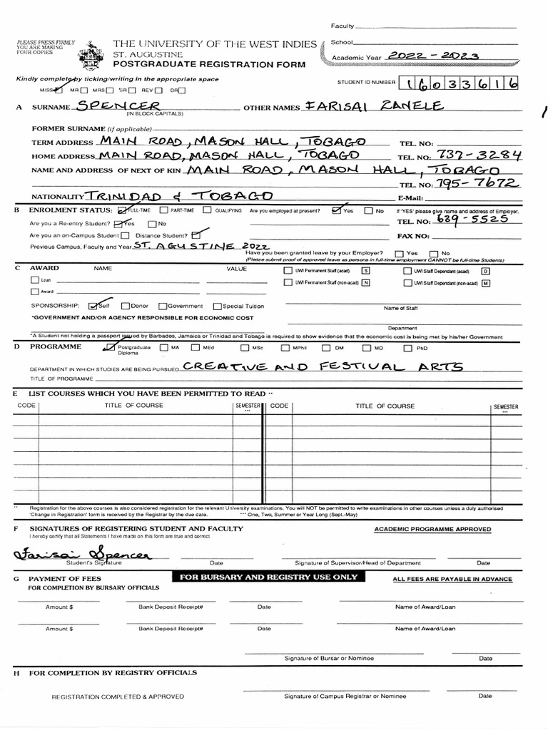 Manual Registration Form | PDF