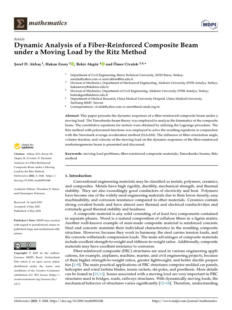 Moving Load by The Ritz Method 2021 | PDF
