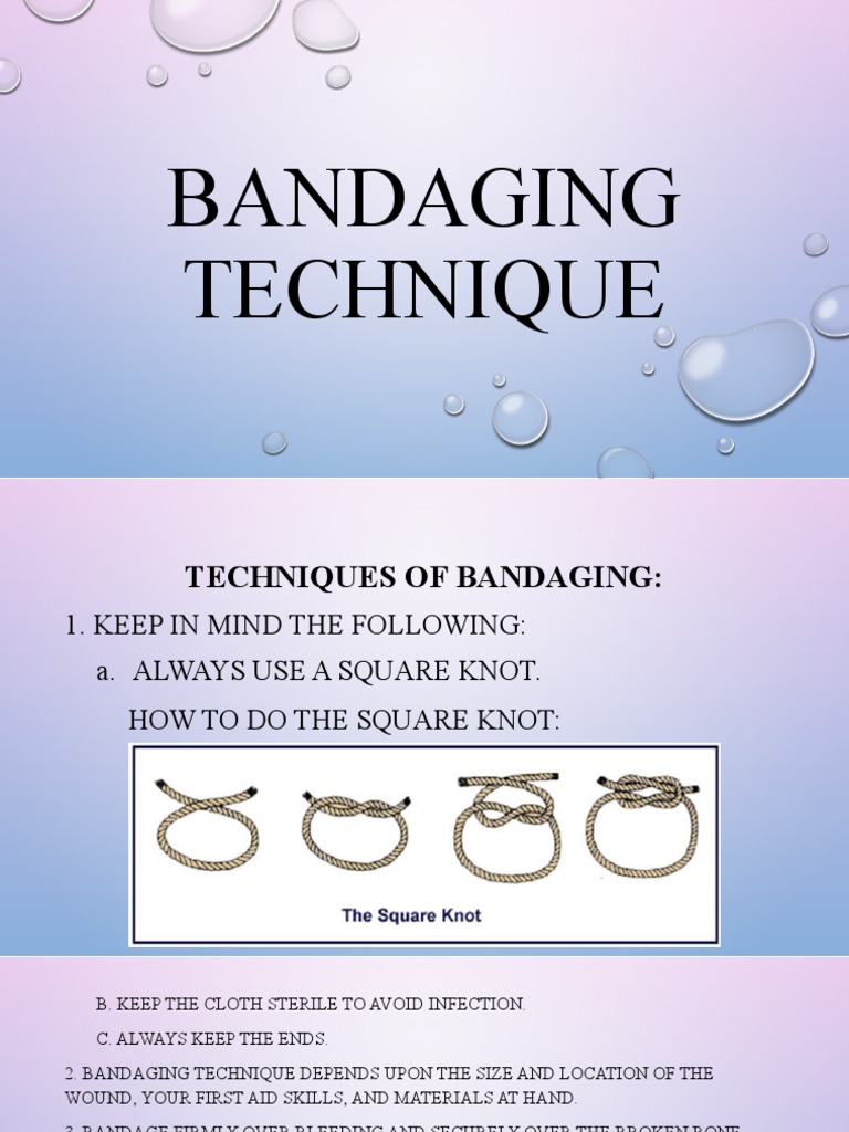 Bandaging Technique | PDF | Elbow | Arm
