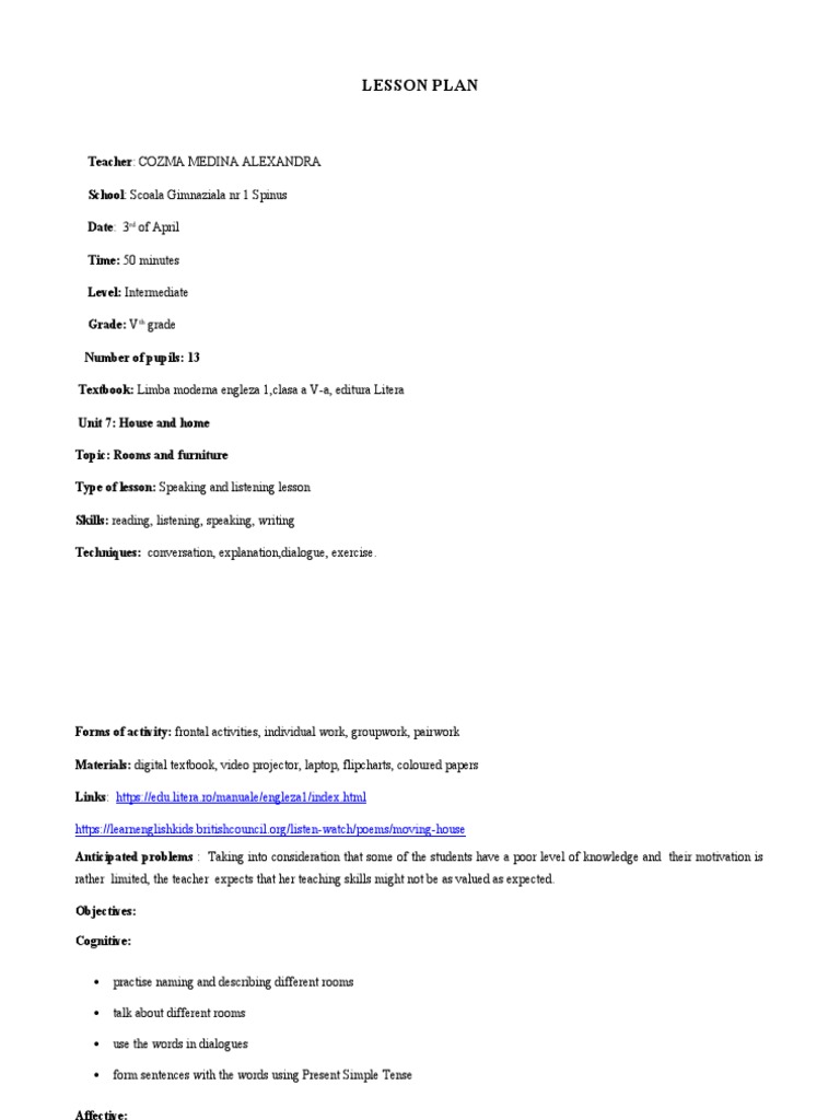 Plan Lectie Simultan 5+6 | PDF