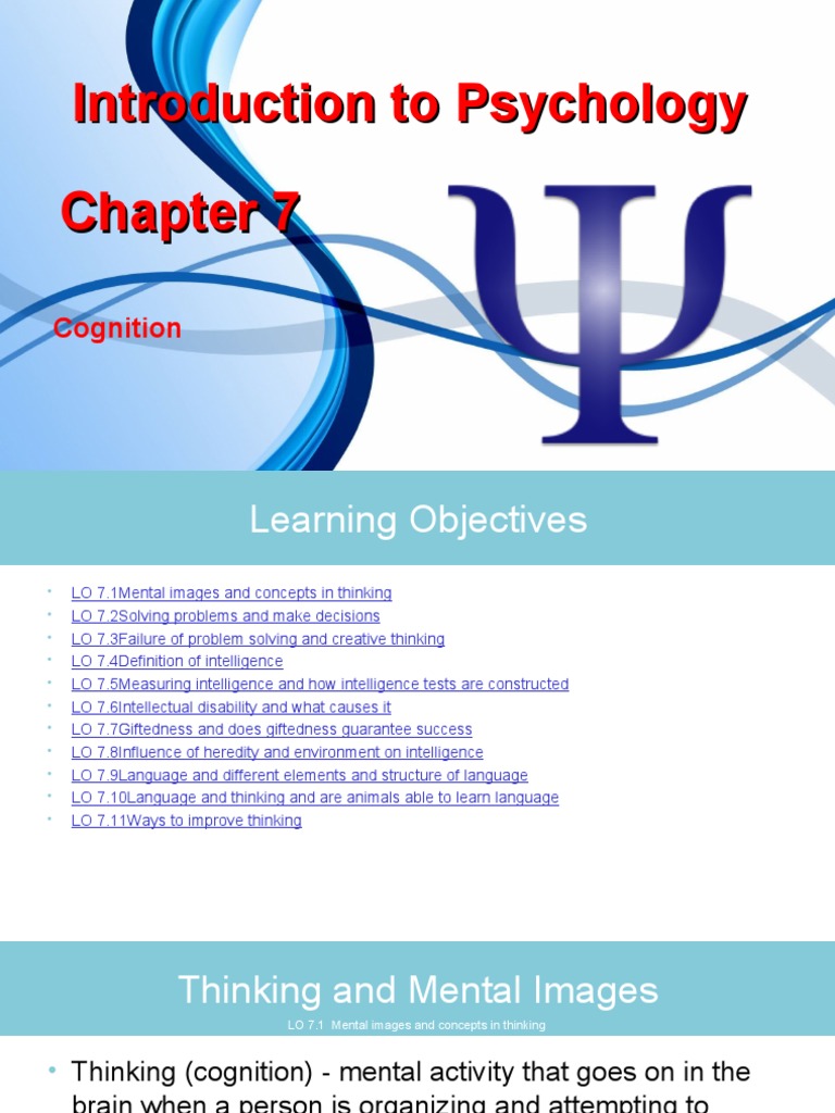 Chapter 7 - Cognition | PDF | Intelligence Quotient | Intellectual Giftedness