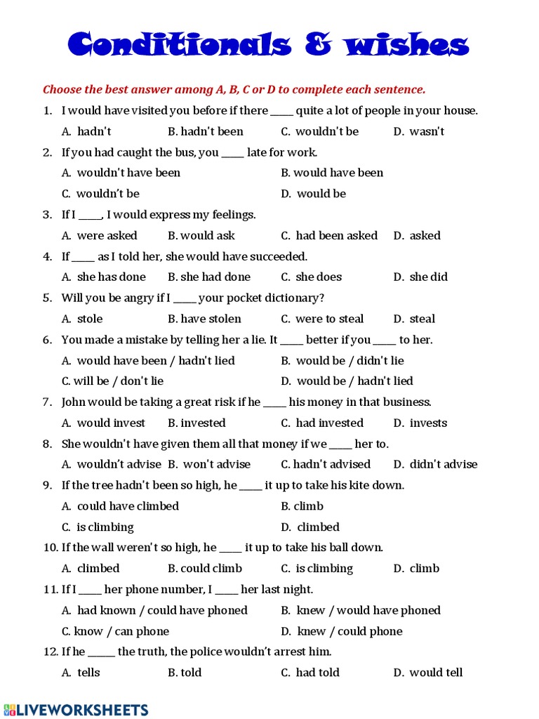 Conditional and Wishes | PDF