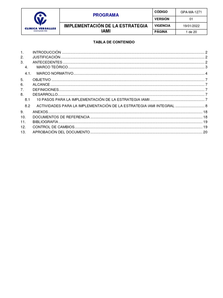 Estrategia IAMI en Clínica Versalles | PDF | Amamantamiento