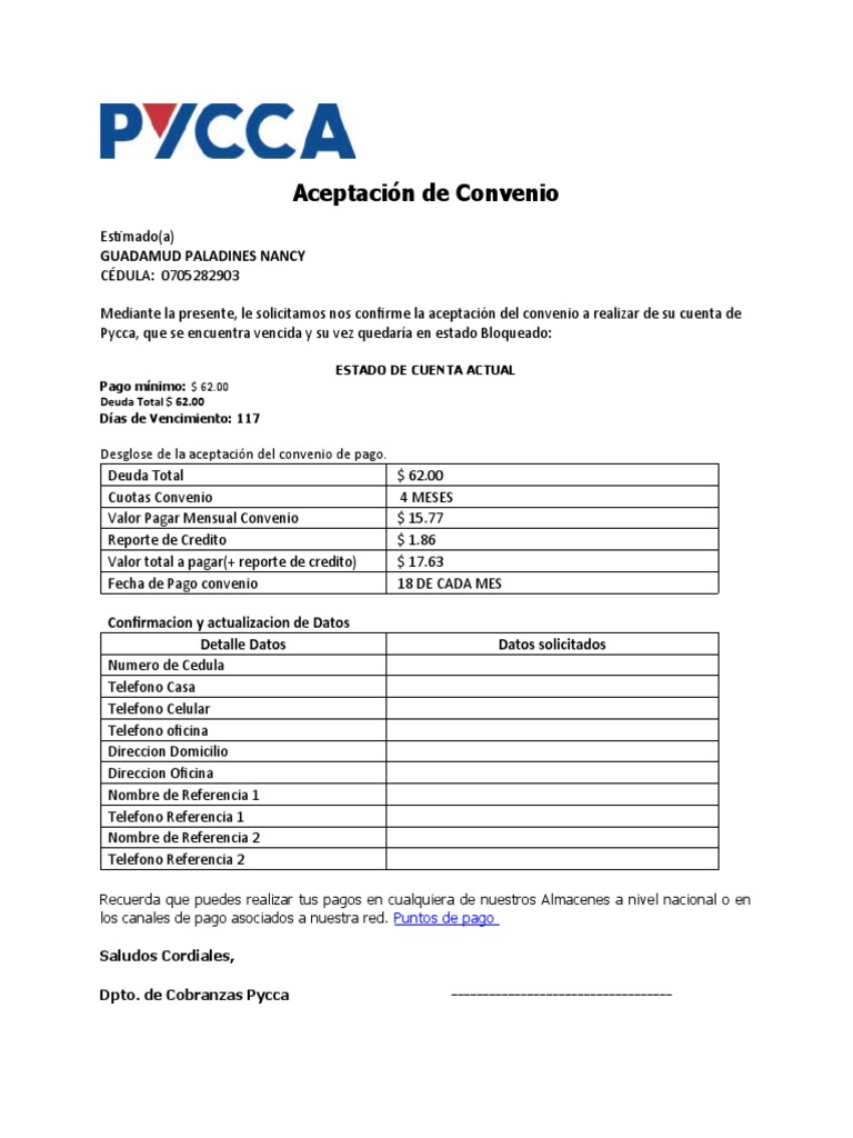 CONVENIO SYSCARD | PDF