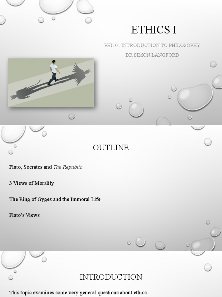 Ethics I | PDF | Plato | Socrates