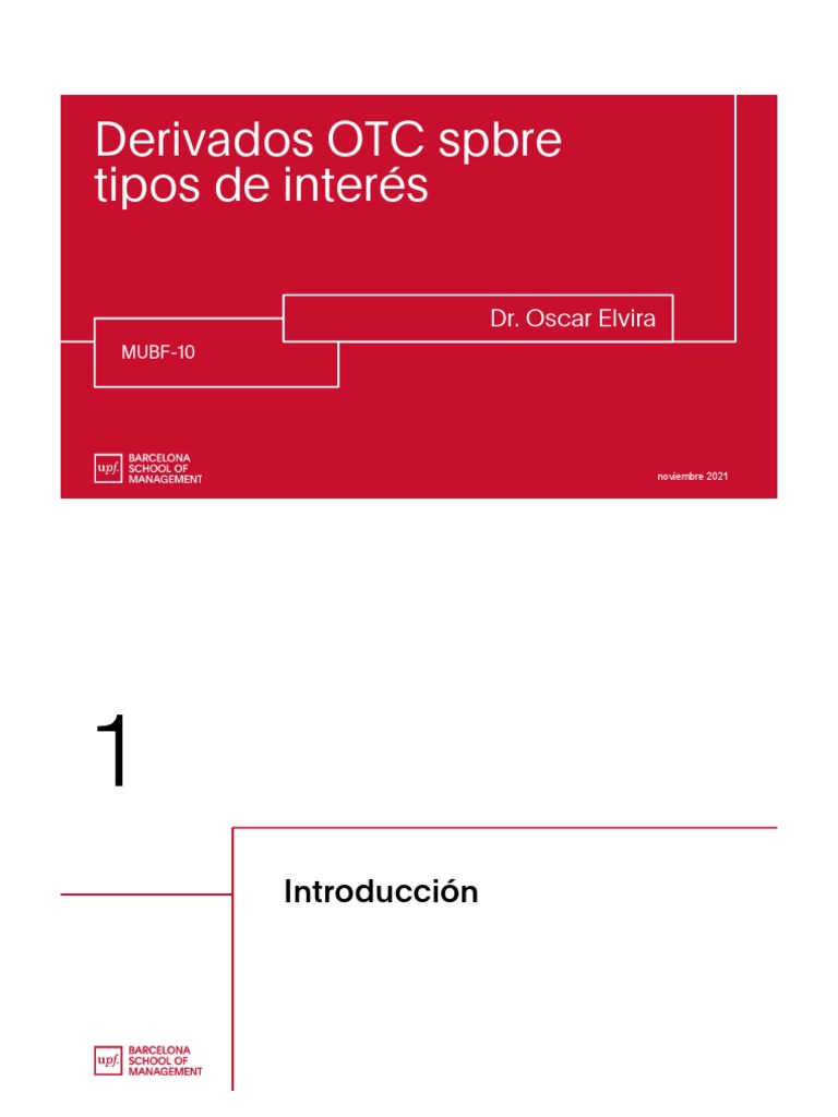 03 Derivados OTC | PDF | Swap (Finanzas) | Interés