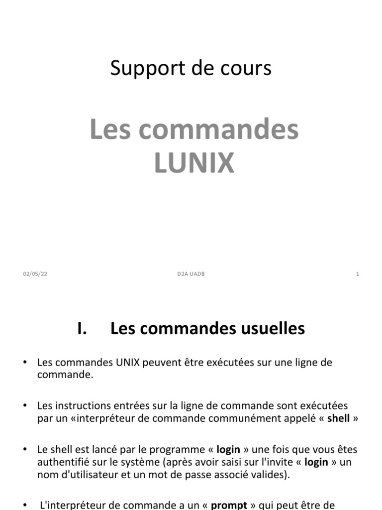 Support Cours Commandes Linux | PDF