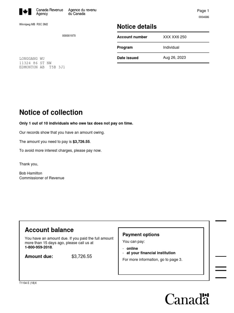 Tax Payment Notice | PDF