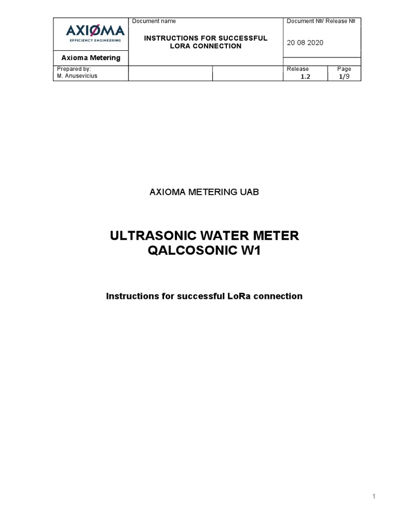 Instructions For Successful Lora Connection | PDF