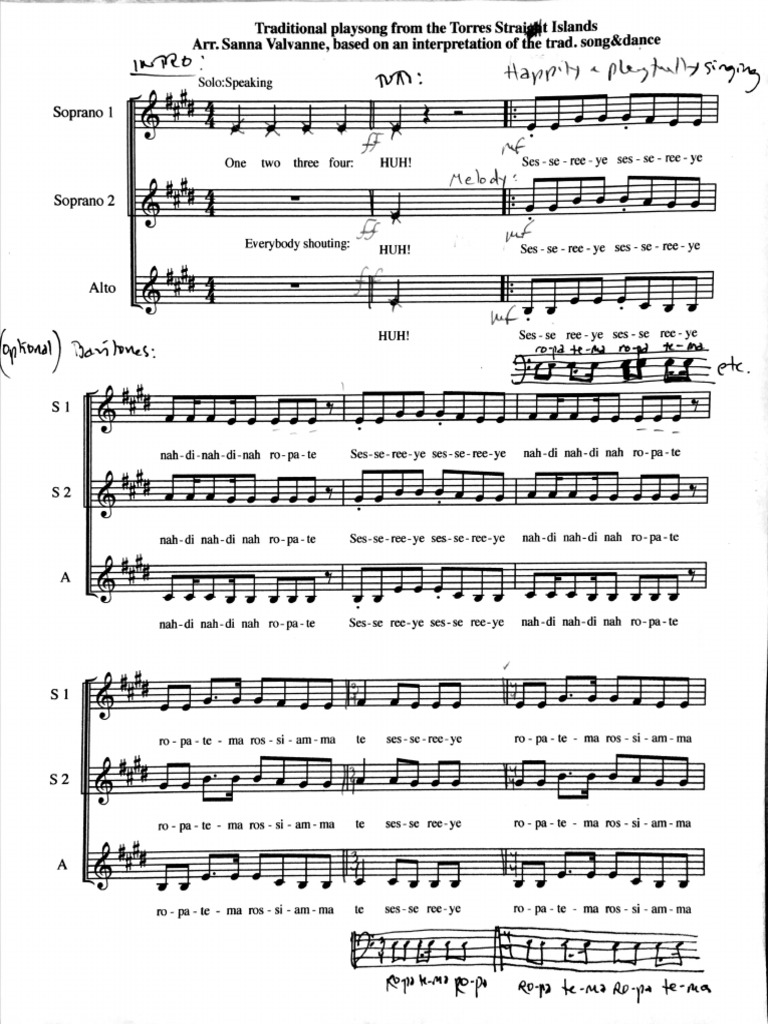 Sesere Eeye Arr. SSAB | PDF