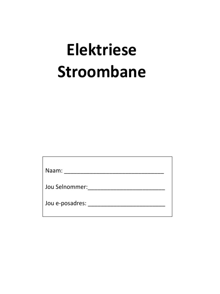 Elektriese Stroombane | PDF