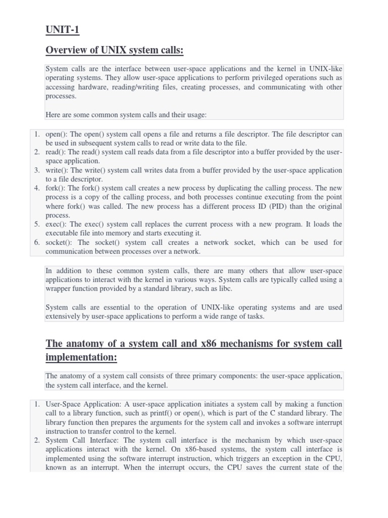 Aos Unit-1 | PDF | Virtualization | Kernel (Operating System)