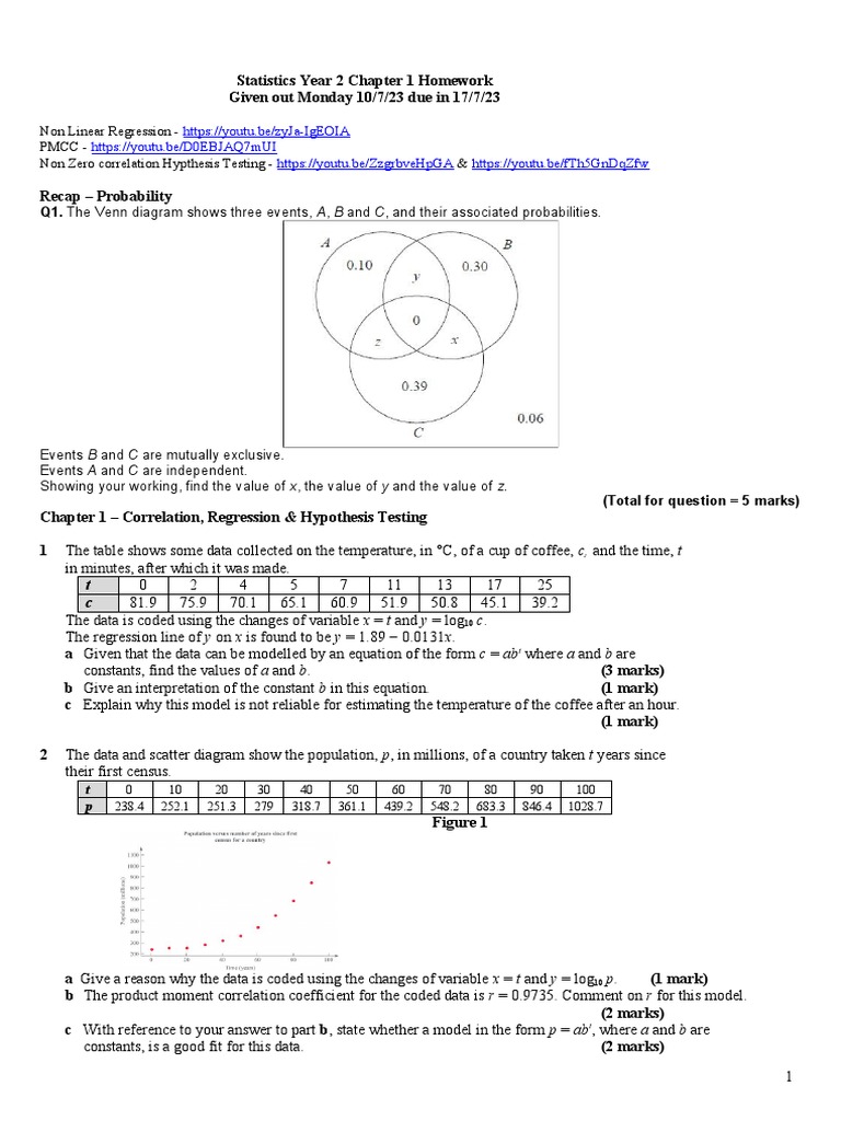 Chapter 1 HW | PDF | Regression Analysis | Multivariate Statistics