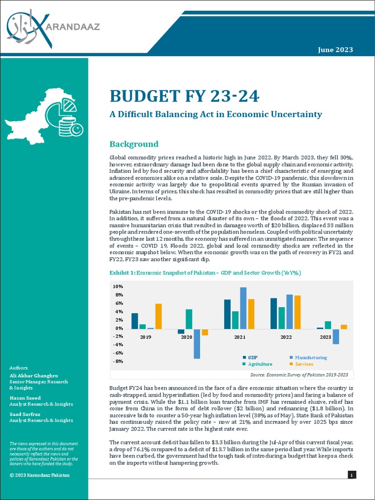 Karandaaz Budget Commentary FY 23 24 | PDF | Taxes | Small And Medium ...