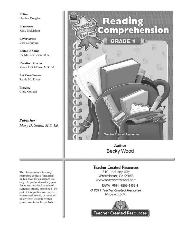 Reading Comprehension - Grade 1 | PDF