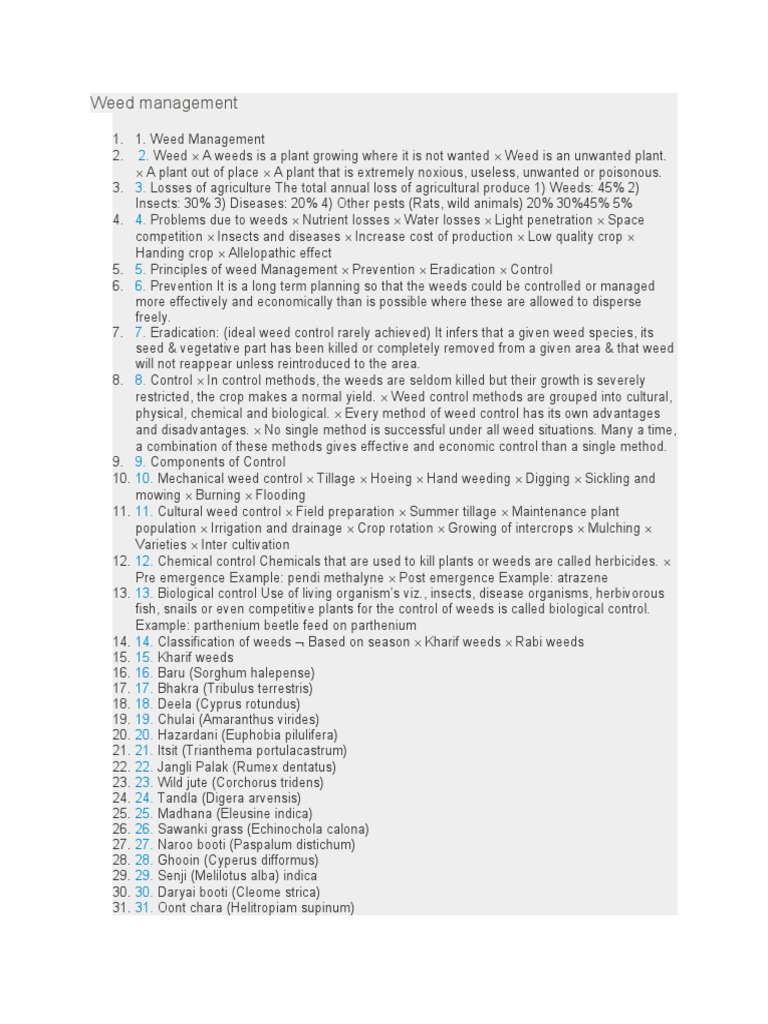 Weed Management | PDF