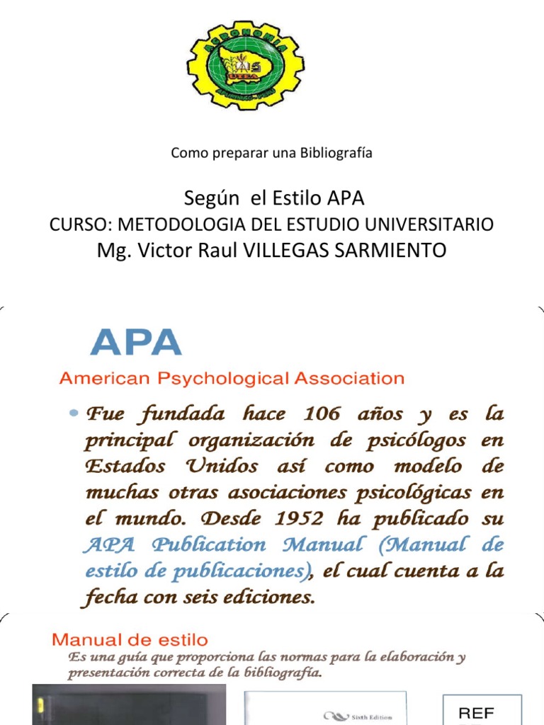 NORMAS APA Metodologia | PDF