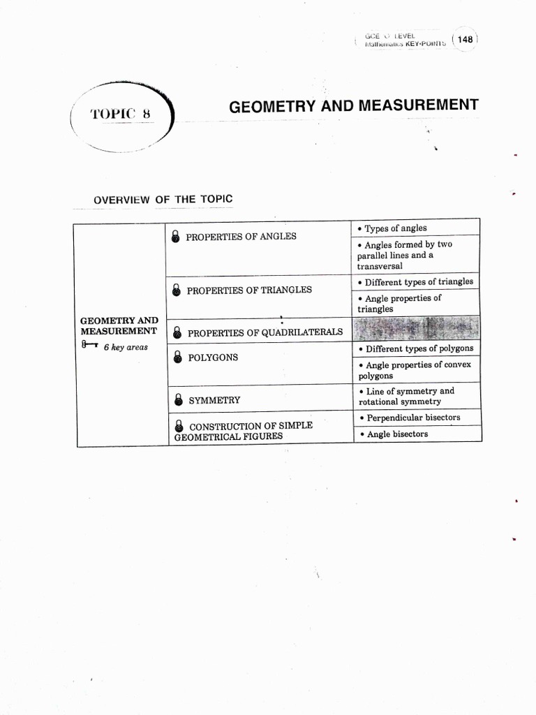 Keypoints - Geometry - Measures | PDF