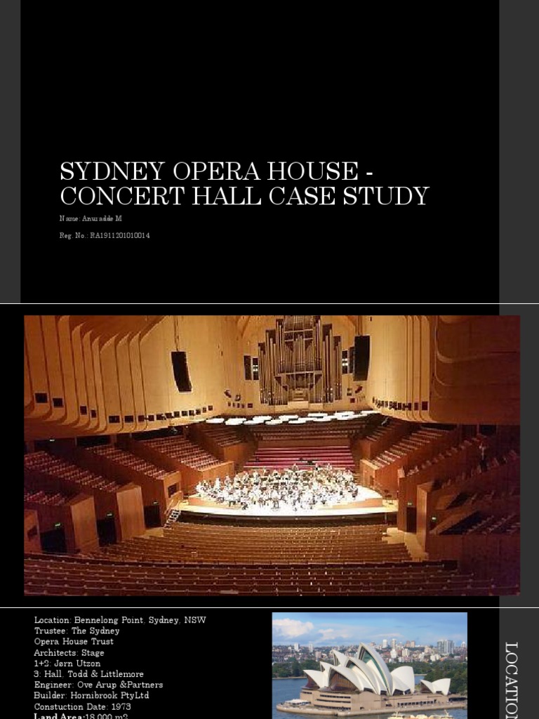 Sydney Opera House - Concert Hall Case Study | PDF