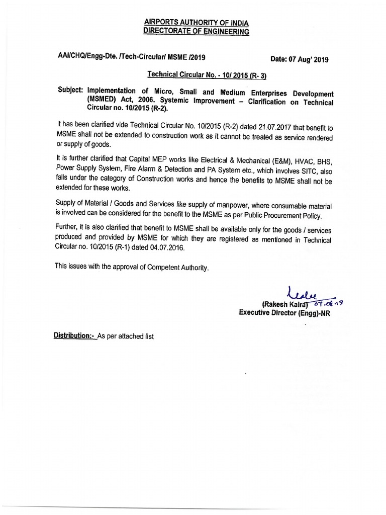 Technical Circular No. 10-2015 (R-3) | PDF