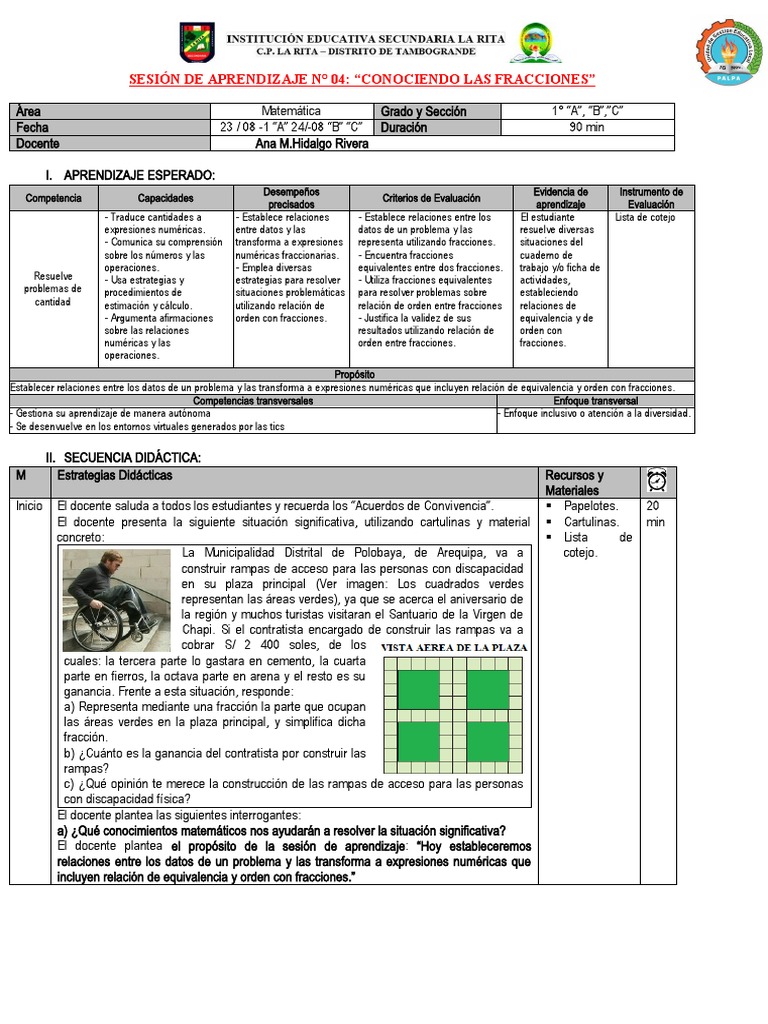 1°-Sesion 1-Eda 5 22-08 | PDF | Métodos y materiales de enseñanza