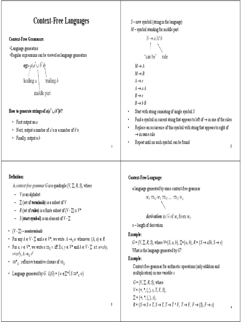 2022 Csc 353 20 4 Context Free Languages Pdf 