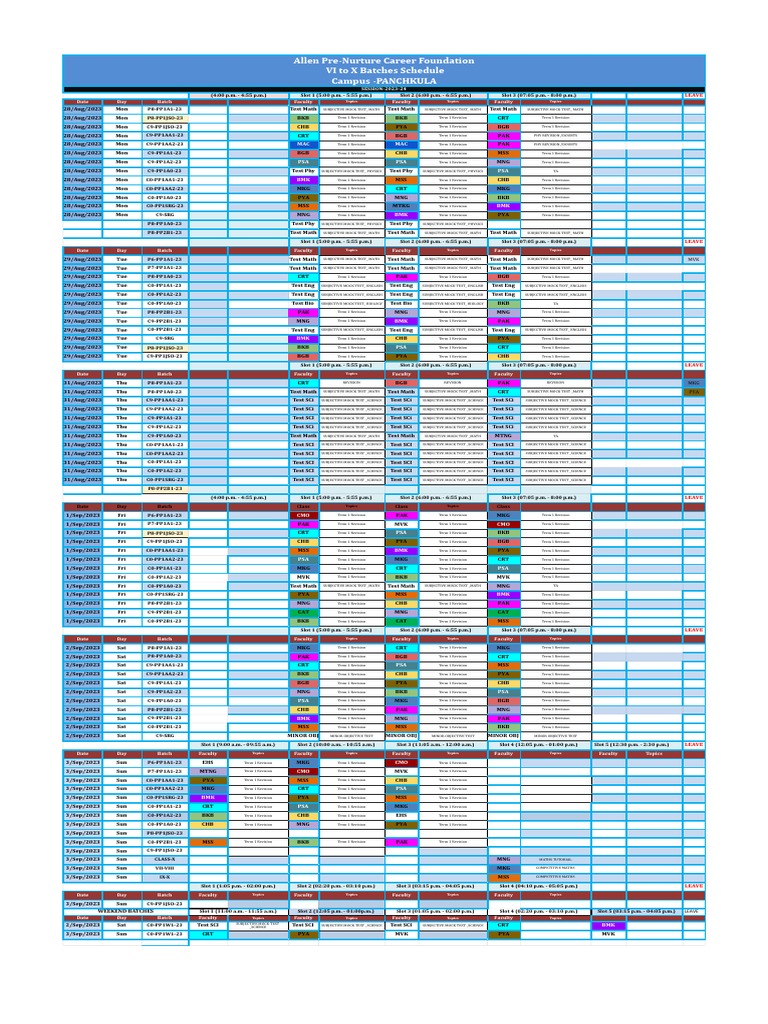 PKL Time Table New - PKL 28th Aug - 3rd Sep-3d DFDFDF | PDF