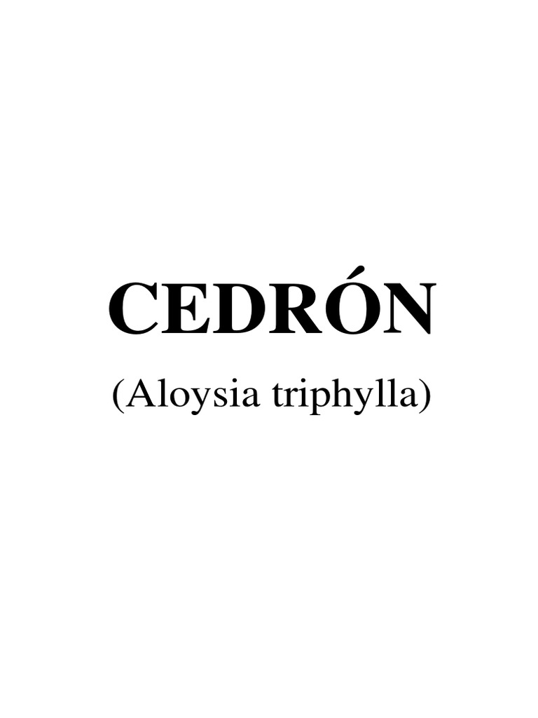 Informacion Sobre El Cedron | PDF