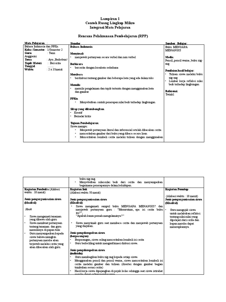 Lampiran - Contoh SD | PDF