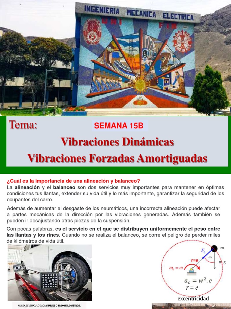 Semana 15B 2023-1 | PDF | Oscilación | Neumático