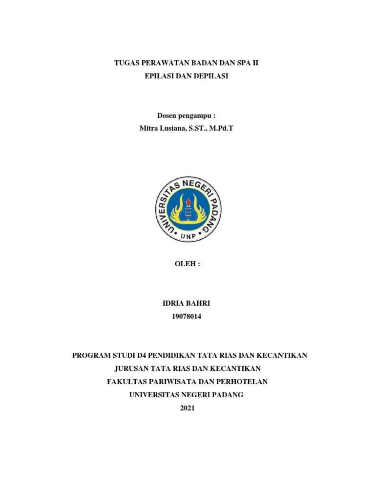 Materi Perawatan Badan Dan SPA Epilasi Dan Depilasi | PDF