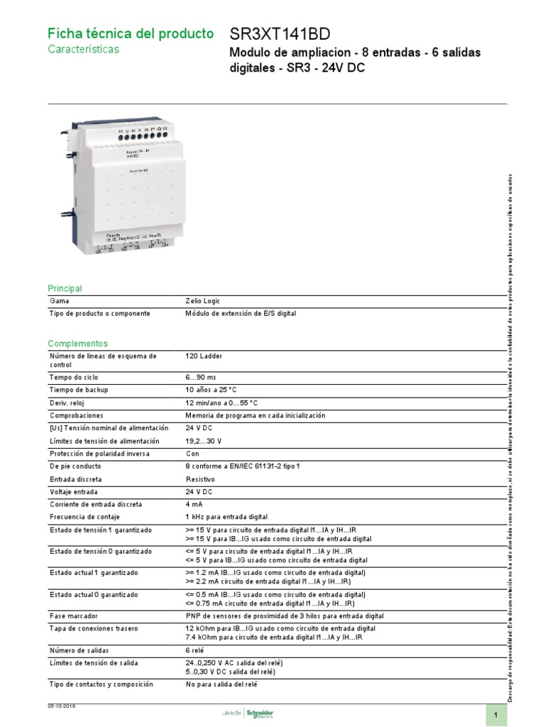 Zelio Logic - SR3XT141BD | PDF