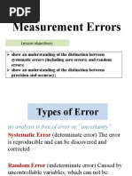 Types of Errors in Physics | PDF