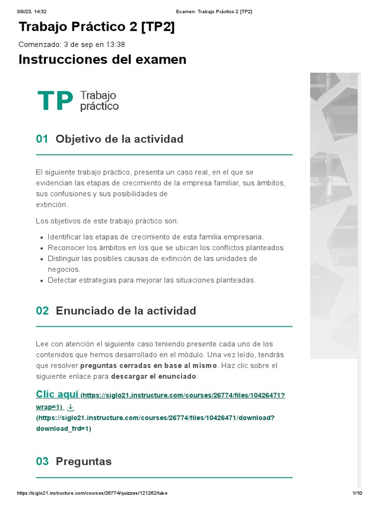 Examen - Trabajo Práctico 2 (TP2) .PDF EF | PDF | Business