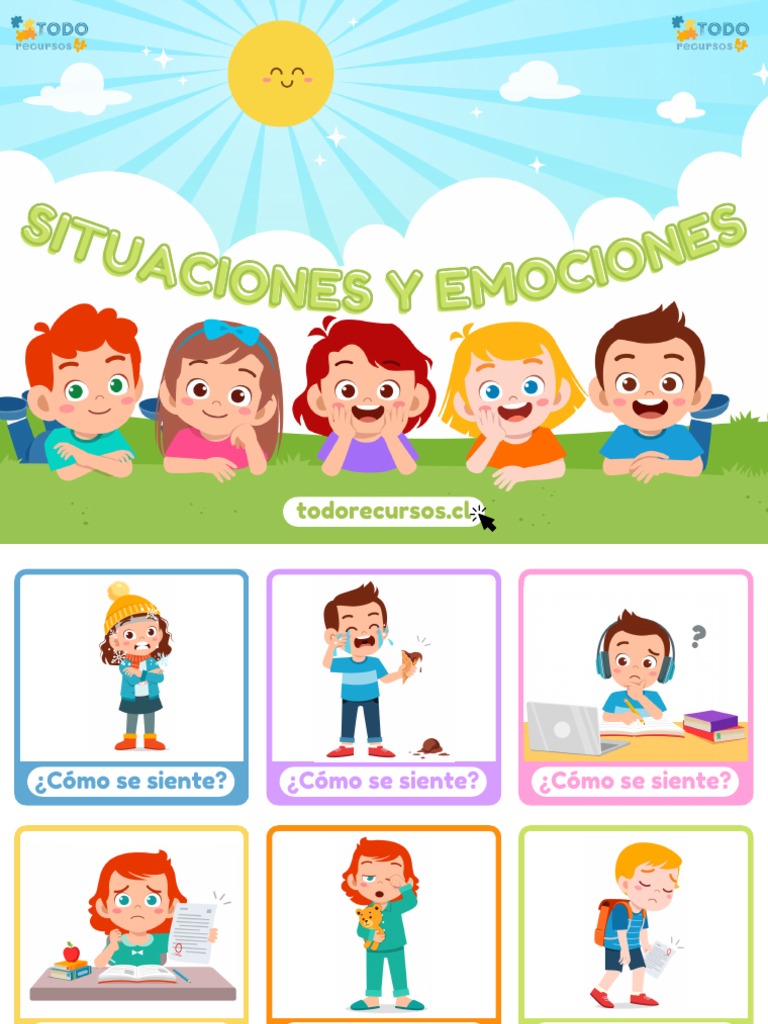 Flashcards - Situaciones y Emociones | PDF