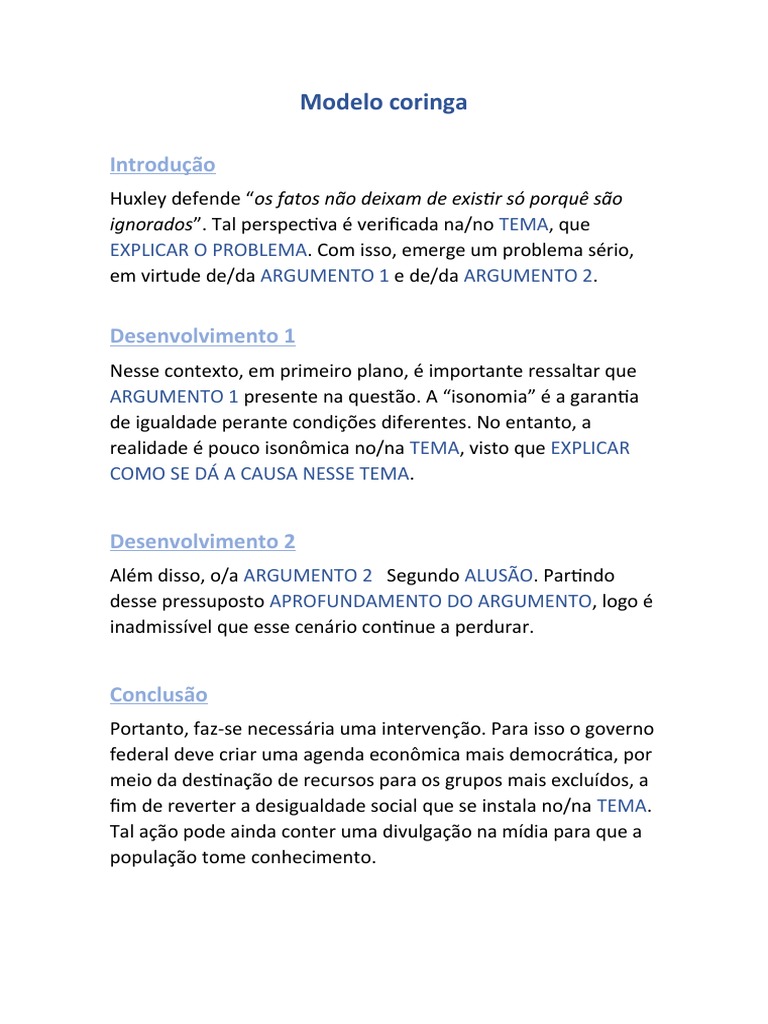 Modelo Coringa | PDF