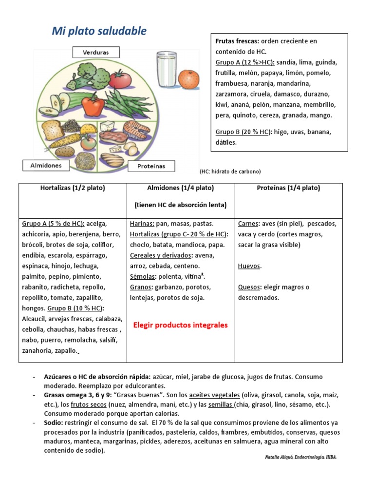 Mi Plato Saludable | PDF