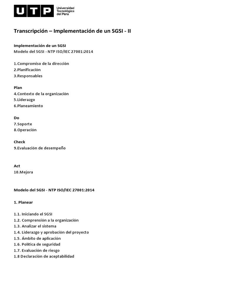 Guía para Implementar un SGSI | PDF