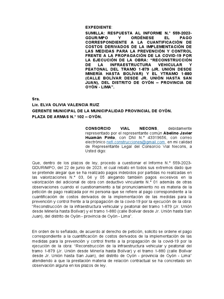 Carta CVN - Firme | PDF | Castigos | Ley común