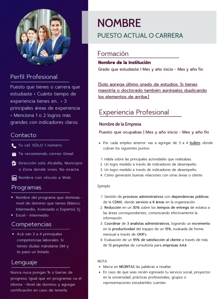 Plantilla - CV Alto Impacto @bolanosrb | PDF | Economias | Business