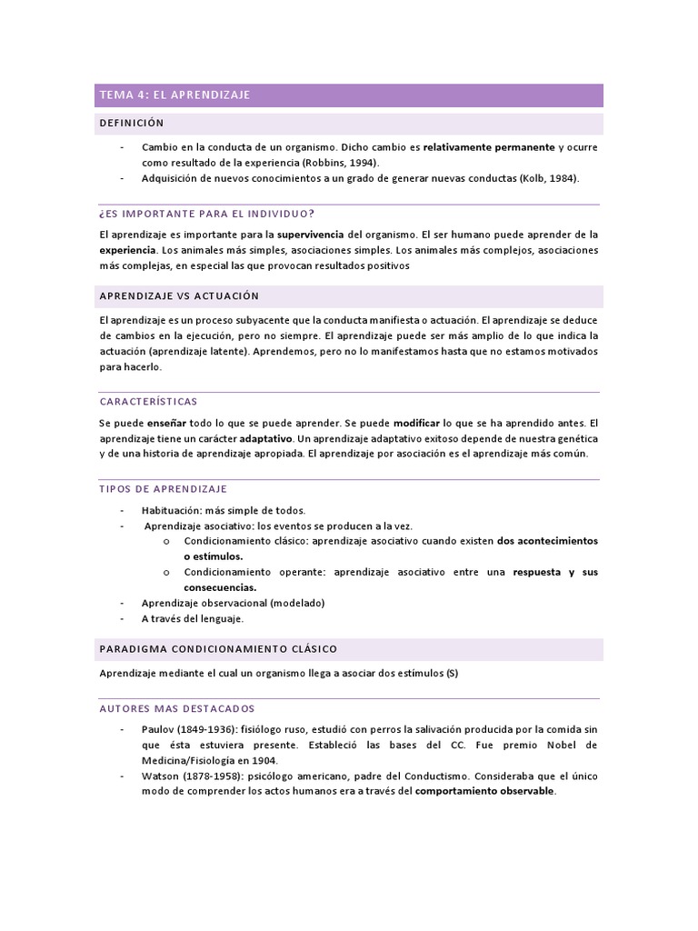 Tema 4 Psico | PDF