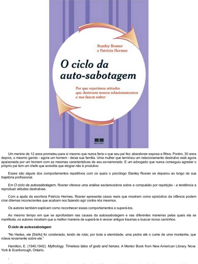 Ciclo_Da_Auto_Sabotagem_Stanley_Rosner - Livro | PDF