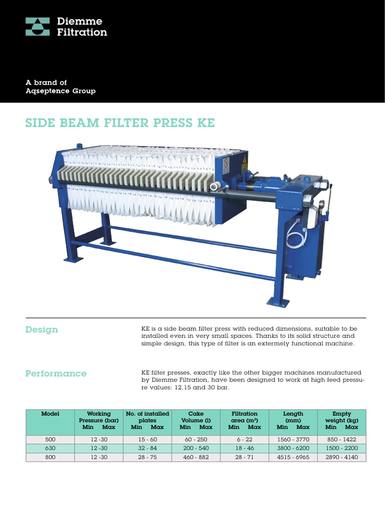 Compact KE Side Beam Filter Press | PDF