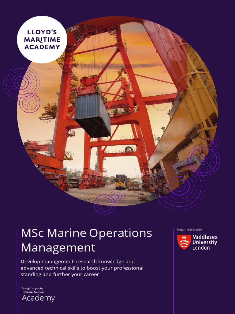 MSC in Marine Operations Management Brochure - LMA - 2023 - FINAL | PDF