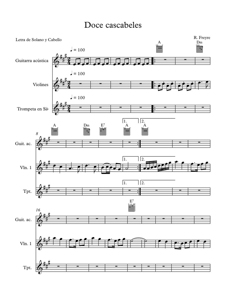 Doce Cascabeles - Partitura y Partes | PDF