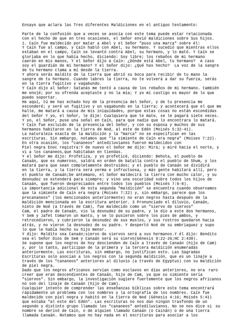 3 Maldiciones O Marcas En El Antiguo Testamento Pdf