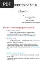 Physical Properties of Milk | PDF | Milk | Density