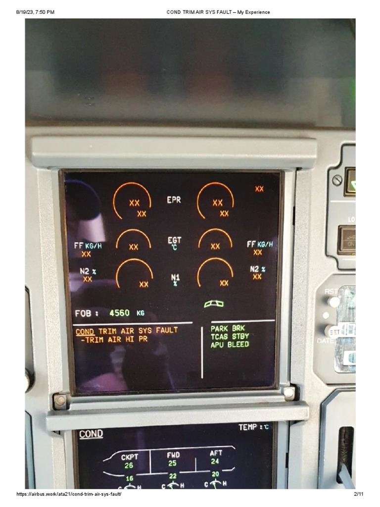 21 COND TRIM AIR SYS FAULT - My Experience | PDF