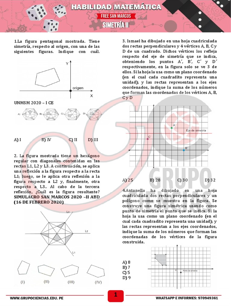 Problemas de Simetría Geométrica | PDF